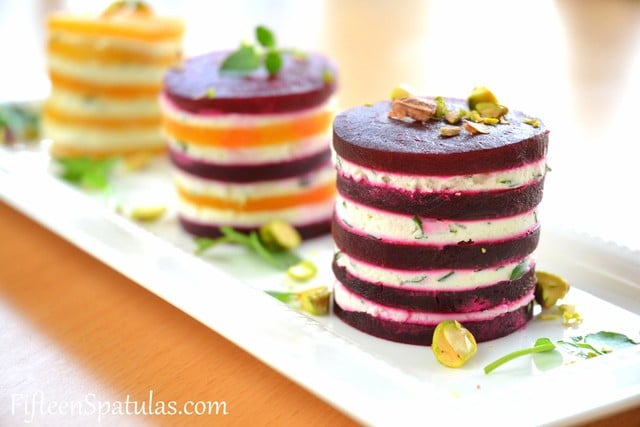 Beet and Goat Cheese Napoleons - Fifteen Spatulas
