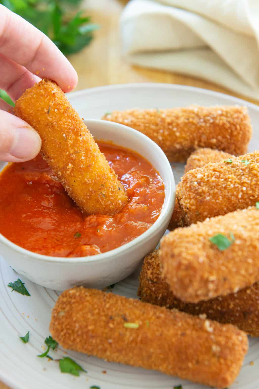 Homemade Mozzarella Sticks (Breaded Cheese) - Fifteen Spatulas