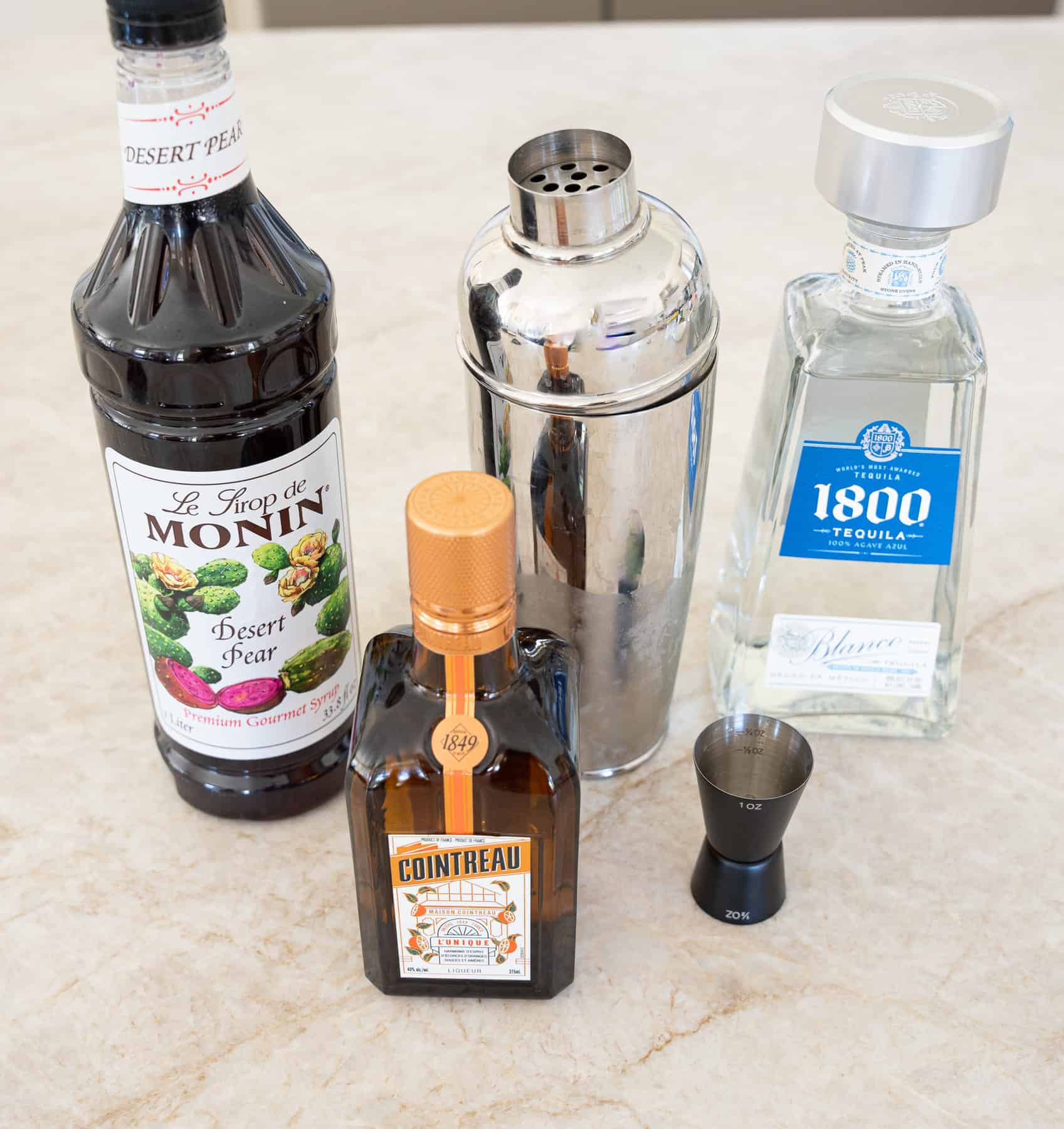 Prickly Pear Margarita (How to make Cocktail) - Fifteen Spatulas