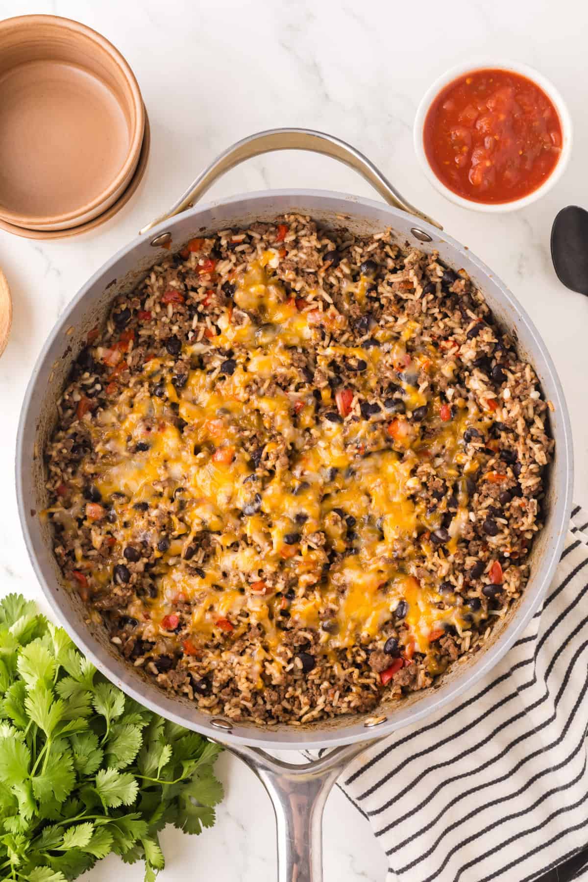 Taco Rice Casserole (One Pan Easy Meal) - Fifteen Spatulas